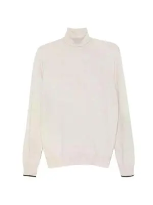 Alpha Studio Roll-neck Ribbed-trim Sweater - Neutrals