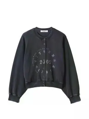 Maison Kitsuné Circle Stamp Logo-print Press-stud Sweatshirt