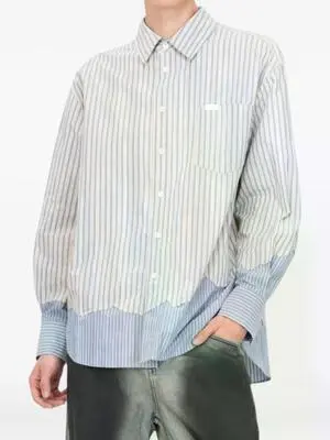 FENG CHEN WANG Striped Patchwork Shirt