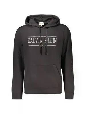 Calvin Klein Logo-print Drawstring Hoodie - Black