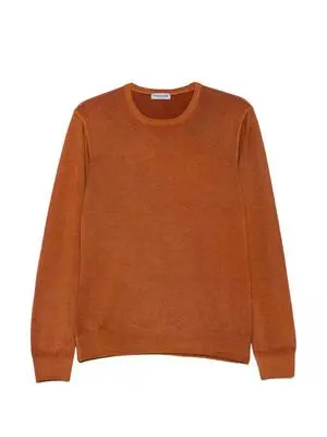 VENGERA Virgin-wool Crew-neck Sweater - Orange