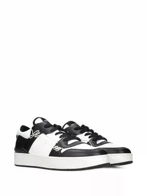 JIMMY CHOO Logo-embroidered Panelled Sneakers - Black
