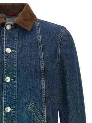 Brunello Cucinelli Contrasting-collar Denim Jacket