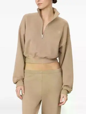 Eterne Half-zip Cropped Sweatshirt