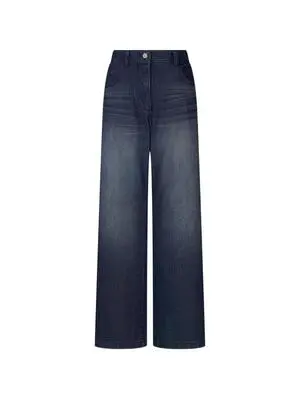 STUDIO TOMBOY Pinstriped Faded-effect Jeans - Blue