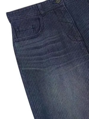 STUDIO TOMBOY Pinstriped Faded-effect Jeans