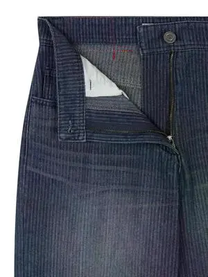 STUDIO TOMBOY Pinstriped Faded-effect Jeans