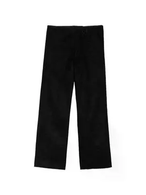KANG Crinkled Straight-leg Trousers - Black
