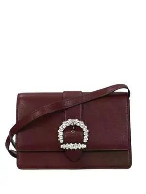 JIMMY CHOO Crystal-buckle Shoulder Bag