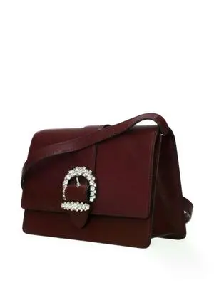 JIMMY CHOO Crystal-buckle Shoulder Bag