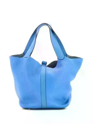 Hermès Bicolor Picotin Lock Bag Clemence With Swift Gm Tote Bag - Blue
