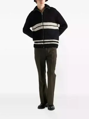 Prada Wool And Cashmere Zipper Cardigan