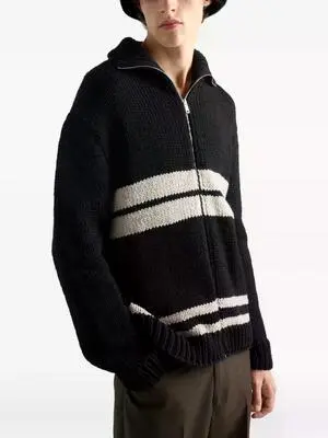 Prada Wool And Cashmere Zipper Cardigan