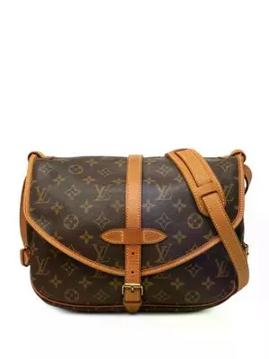 LOUIS VUITTON 2004 Monogram Saumur 30 Crossbody Bag - Brown