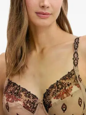 Chantelle Champs Elysées Embroidered Mesh-panelled Bra