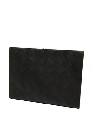 Bottega Veneta 2012-2026 Nappa Maxi Intrecciato Document Case Clutch Bag - Black
