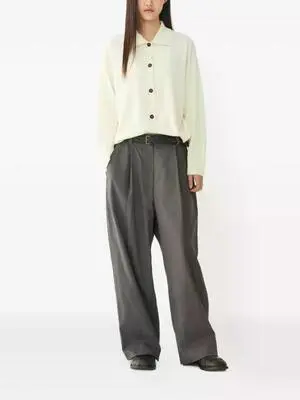 STUDIO TOMBOY Pleated Wide-leg Tailored Trousers - Grey