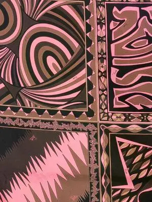 Emilio Pucci Marmo-print Silk Scarf - Black