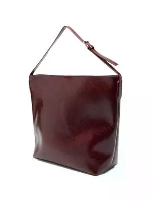 THEMOIRE Zoe Patent-finish Shoulder Bag