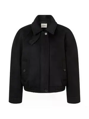 STUDIO TOMBOY Button-up Felted Bomber Jacket
