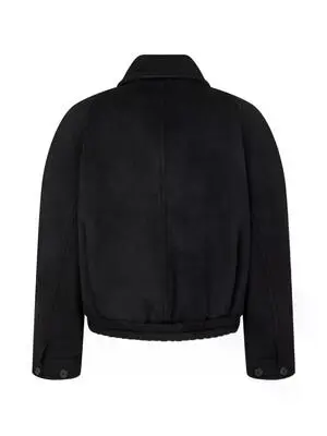 STUDIO TOMBOY Button-up Felted Bomber Jacket