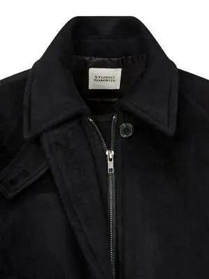 STUDIO TOMBOY Button-up Felted Bomber Jacket