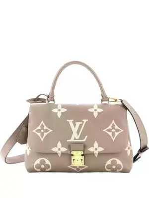 LOUIS VUITTON Madeleine Handbag Bicolor Monogram Empreinte Giant Mm Satchel - Neutrals