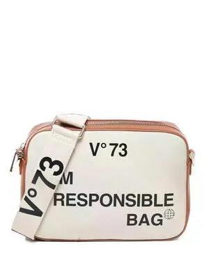 V°73 Responsability Logo-print Shoulder Bag - Neutrals