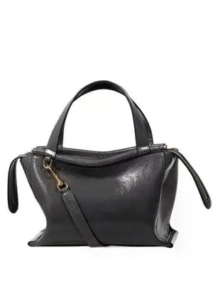 WANDLER Ida Patent-leather Tote Bag - Grey