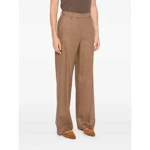 Max Mara Neutrals Trousers Straight Trousers - Cream