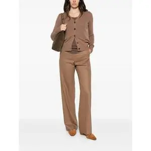 Max Mara Neutrals Trousers Straight Trousers - Cream