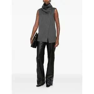 Sportmax Grey Jackets Waistcoat & Gilets - Gray