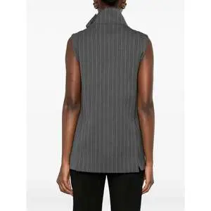 Sportmax Grey Jackets Waistcoat & Gilets - Gray