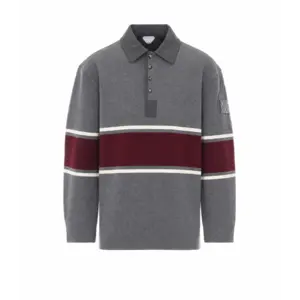 Bottega Veneta Long Sleeves Polo - Gray