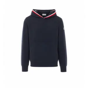 Moncler Logo Hoodie - Blue