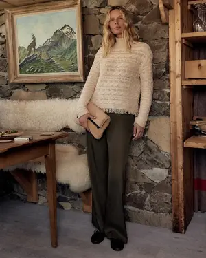 HAVEN WELL WITHIN Shearling Foldover Clutch