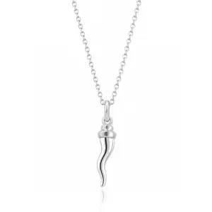 UNALOE Sterling Italian Horn Cornicello Necklace With Bowler Hat - Silver