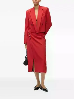 Karl Lagerfeld Tailored Wrap Midi Skirt