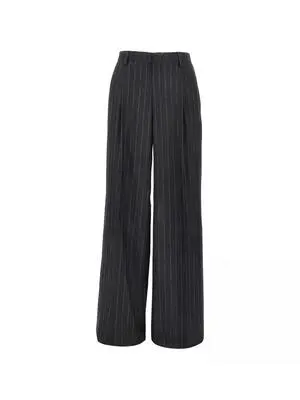 Tagliatore Pinstripe-print Pleated Trousers - Grey