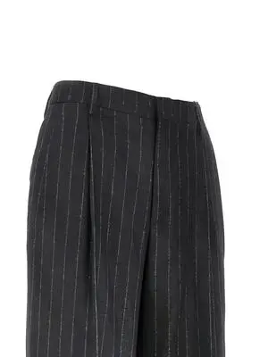 Tagliatore Pinstripe-print Pleated Trousers