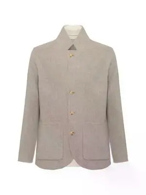 DEVORE INCIPIT Mandarin-collar Patch-pocket Jacket