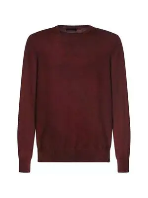 FAY Crew-neck Virgin Wool Sweater - Red