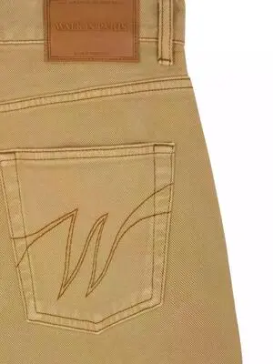 WALK IN PARIS Logo-embroidered Wide-leg Jeans