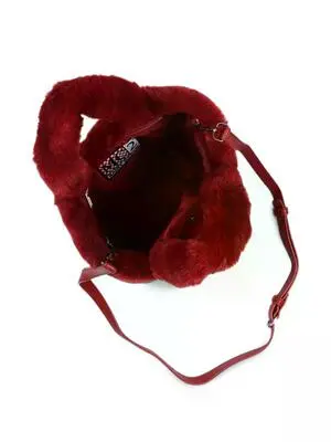 MC2 SAINT BARTH Faux-fur Logo-embroidered Tote Bag - Red