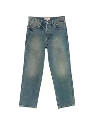 StÜssy Logo-embroidered Straight-leg Jeans - Blue