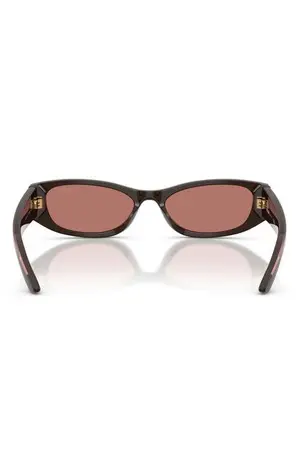 Prada Pr D22s 54mm Rectangular Sunglasses - Cigar/bordeaux
