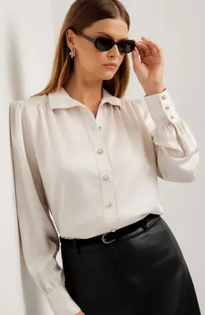 Fifteen Twenty Chloe Satin Shirt