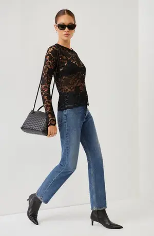 Fifteen Twenty Marlena Floral Lace Top