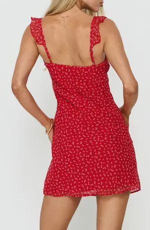 Princess Polly Lozie Frill V-neck Minidress