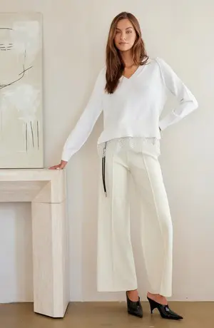 Fifteen Twenty Camila Lace Layered Sweater
